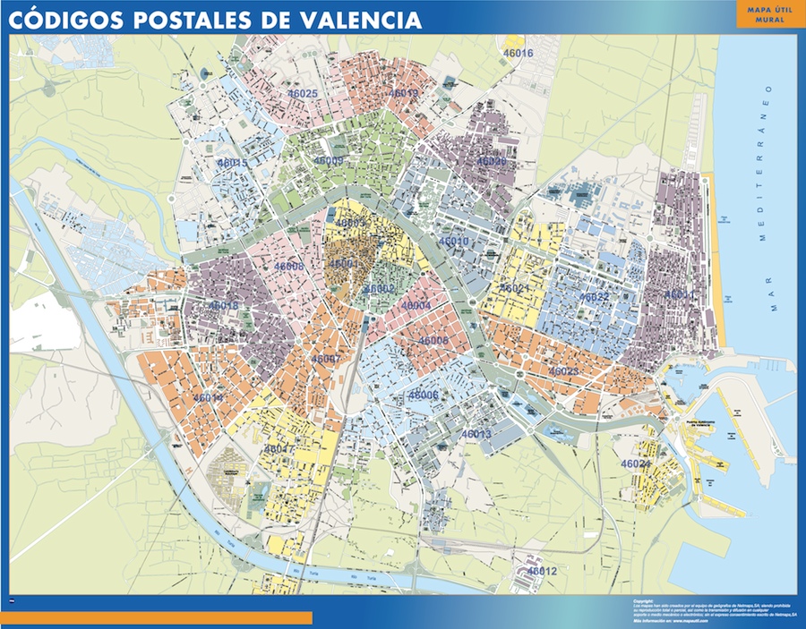 Mapa C digos Postales De Valencia Mapas Espa a Mapa C digos Postales De Valencia Mapas Espa a